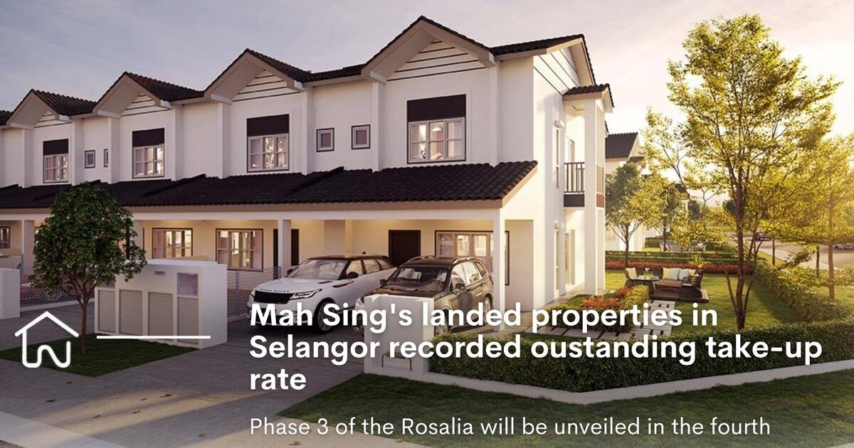 PROPERTY NEWS: Mah Sing's landed properties in Selangor recorded ...
