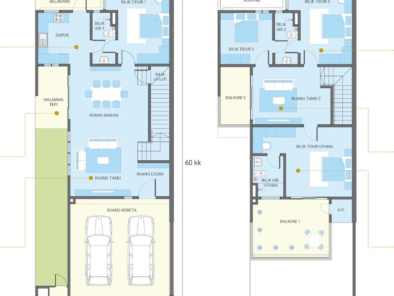 Taman Nuri 3B5, Double Storey Terrace (Garden Home) @ Durian Tunggal ...