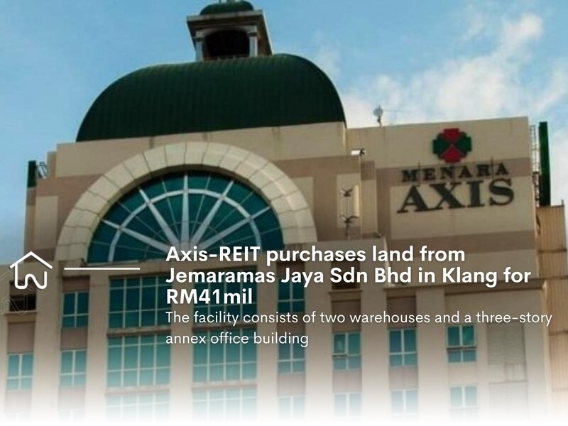 PROPERTY NEWS: Axis-REIT purchases land from Jemaramas Jaya Sdn Bhd in ...